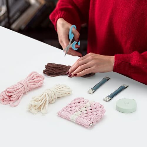 2 Sets Macrame Bag Kit DIY Coin Purse Macrame Bag Making Kit Boho ...