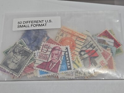 50 DIFFERENT US STAMPS. (SMALL FORMAT) - 50 U.S. SMALL - USED/OFF PAPER ...