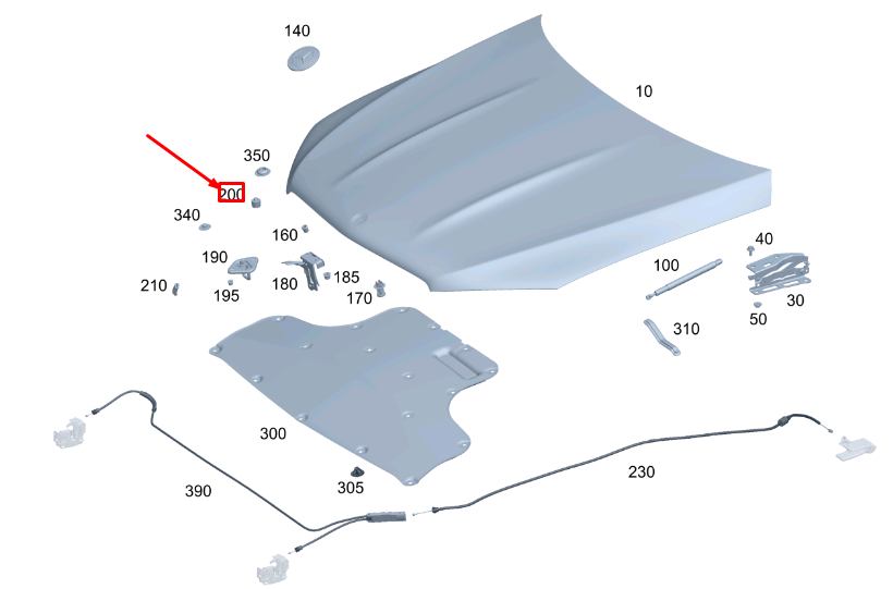 MERCEDES-BENZ GLE W167 Engine Hood Stop Buffer A0009987440 NEW GENUINE ...