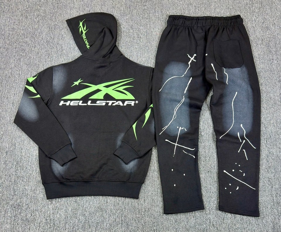 Men Hellstar Graphic Tracksuit Set Size 3x | eBay
