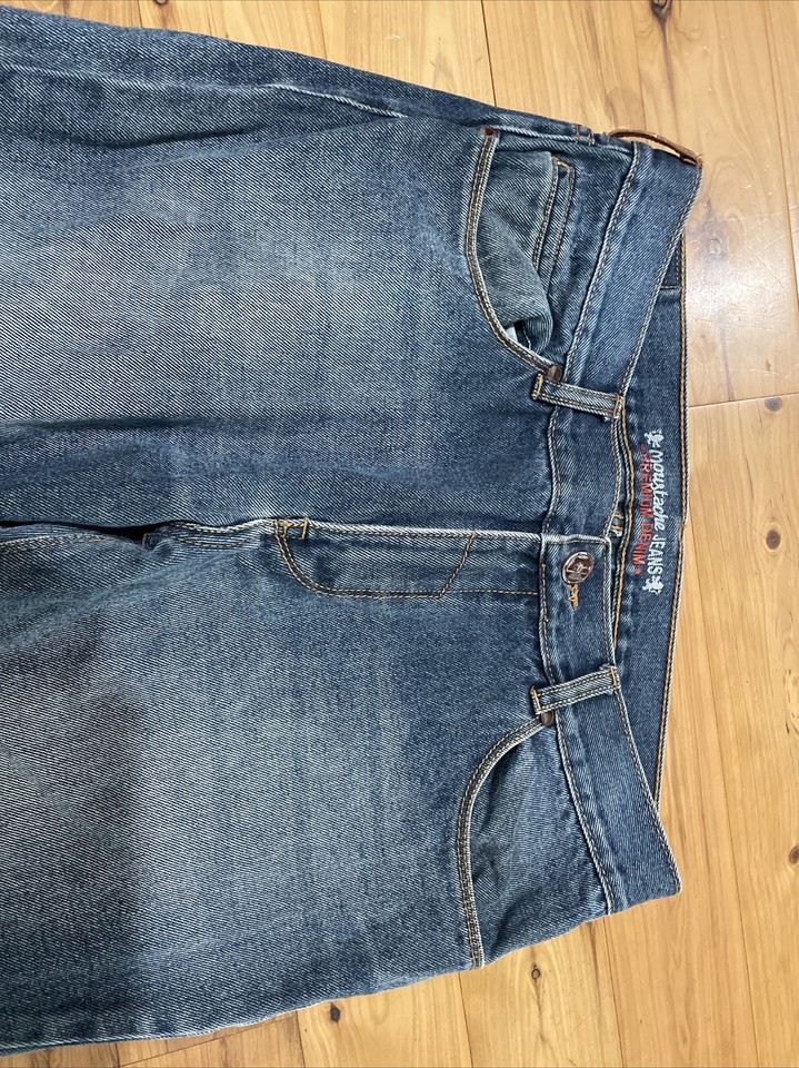 Moustache Ultimate Slim Skinny Premium Cotton Denim Blue Jeans Men’s 36 ...