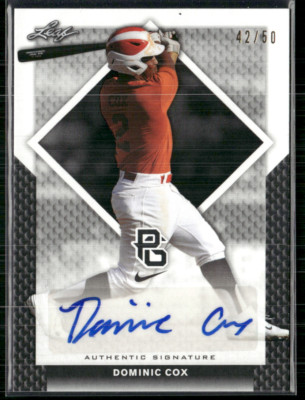 Dominic Cox 2016 Leaf Perfect Game Black Auto 42/50 | eBay