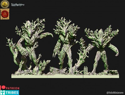 x3 Wood Elf Treekin - Holo Miniatures Wood Elf Army Treemen | eBay UK