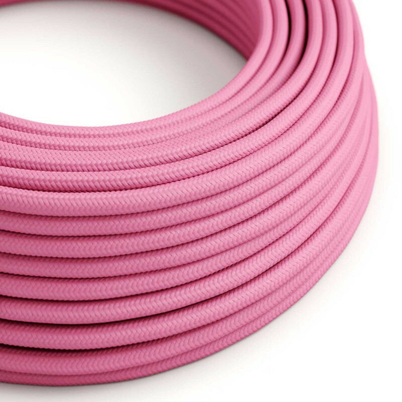 Italian Coloured braided lighting 3 core fabric cable flex cord Vintage ...