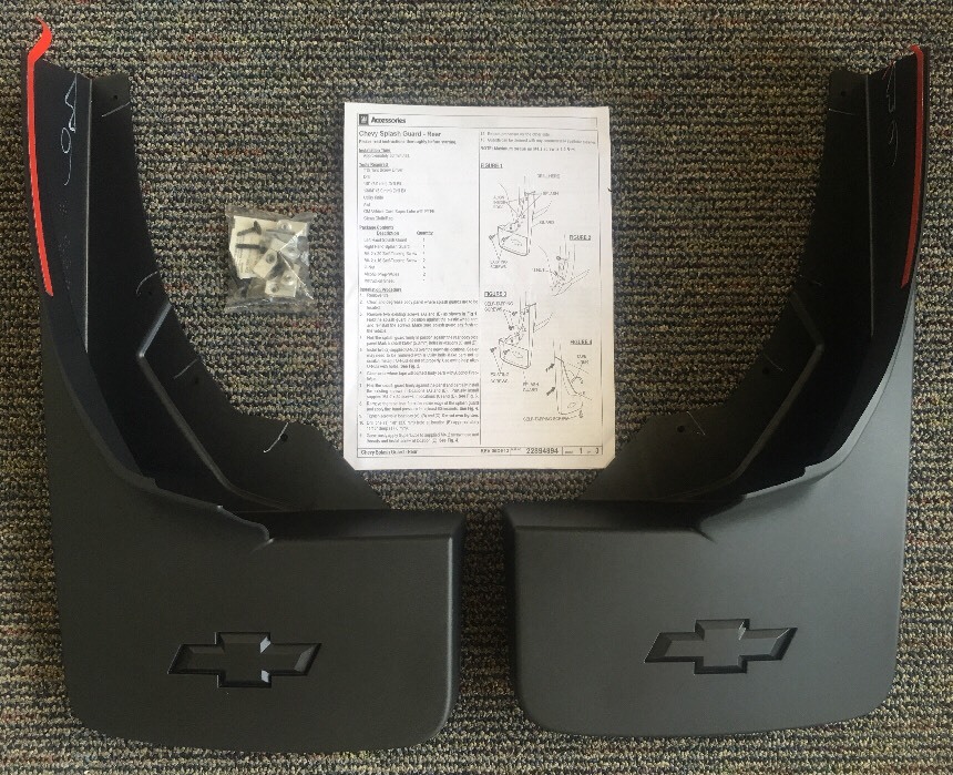 2014-2018 Chevrolet Silverado Front & Rear Molded Splash Guard Pkg ...