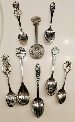 Lot of 8 Vintage Souvenir Collector Spoons States M&M's +++ | eBay