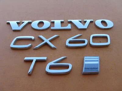 VOLVO XC60 XC90 T6 INSCRIPTION REAR EMBLEM LOGO BADGE SIGN SYMBOL USED ...