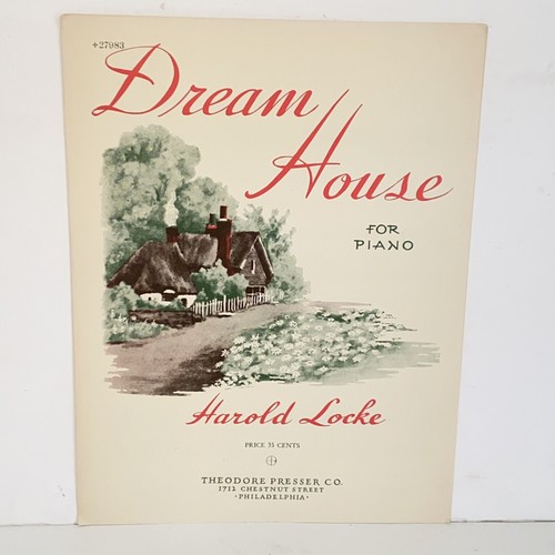 Vintage 1948 Dream House Piano Sheet Music by Harold Locke | eBay