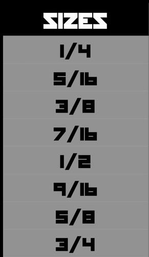 Jumbo Allen Wrench Set 8 Pack Extra Large Hex Key Set Sizes 1/4 5/16 3/ ...