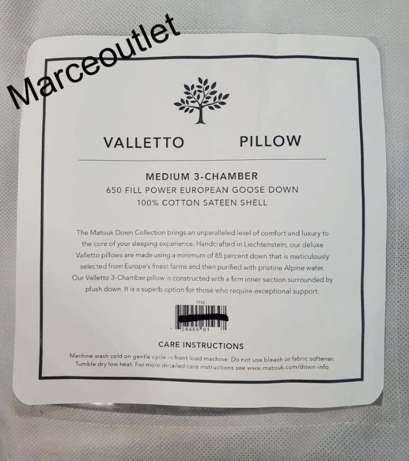 Matouk Valletto European Goose Down ONE QUEEN Pillow MEDIUM Density | eBay