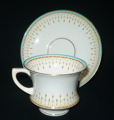 1920'S PARAGON STAR BACKSTAMP FINE BONE CHINA CUP & SAUCER DUO ~ BLUE ...