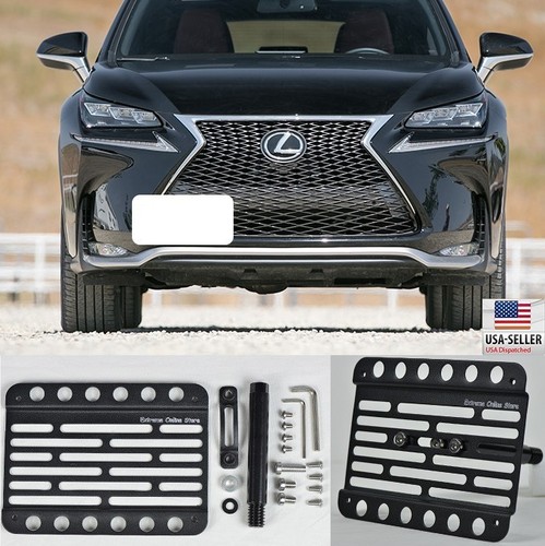Front Tow Hook License Plate Mount w/Extension Bracket For 15-Up Lexus ...