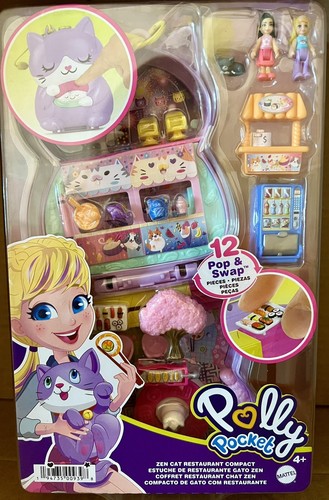 Polly Pocket Zen Restaurant Compact. 12 Pop & Swap Pieces. | eBay