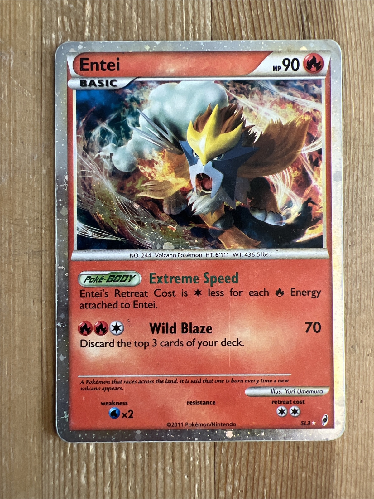 Pokémon TCG Entei Call of Legends SL3 Holo Shiny Holo Rare for sale ...