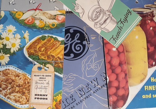 Vintage Cookbook Canning Recipee advert lot Karo GE General Foods Derby ...