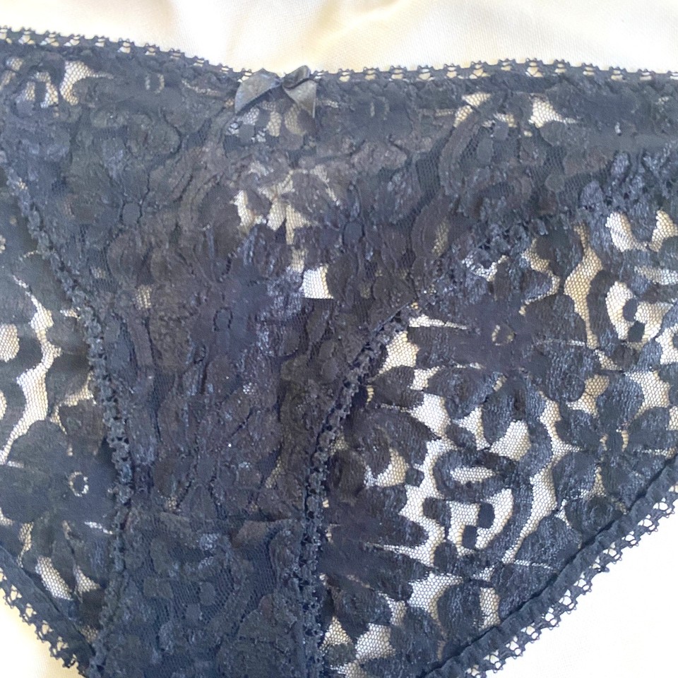 Vintage 1990's TRYSE Black Lace Hi Cut Panties Size L | eBay