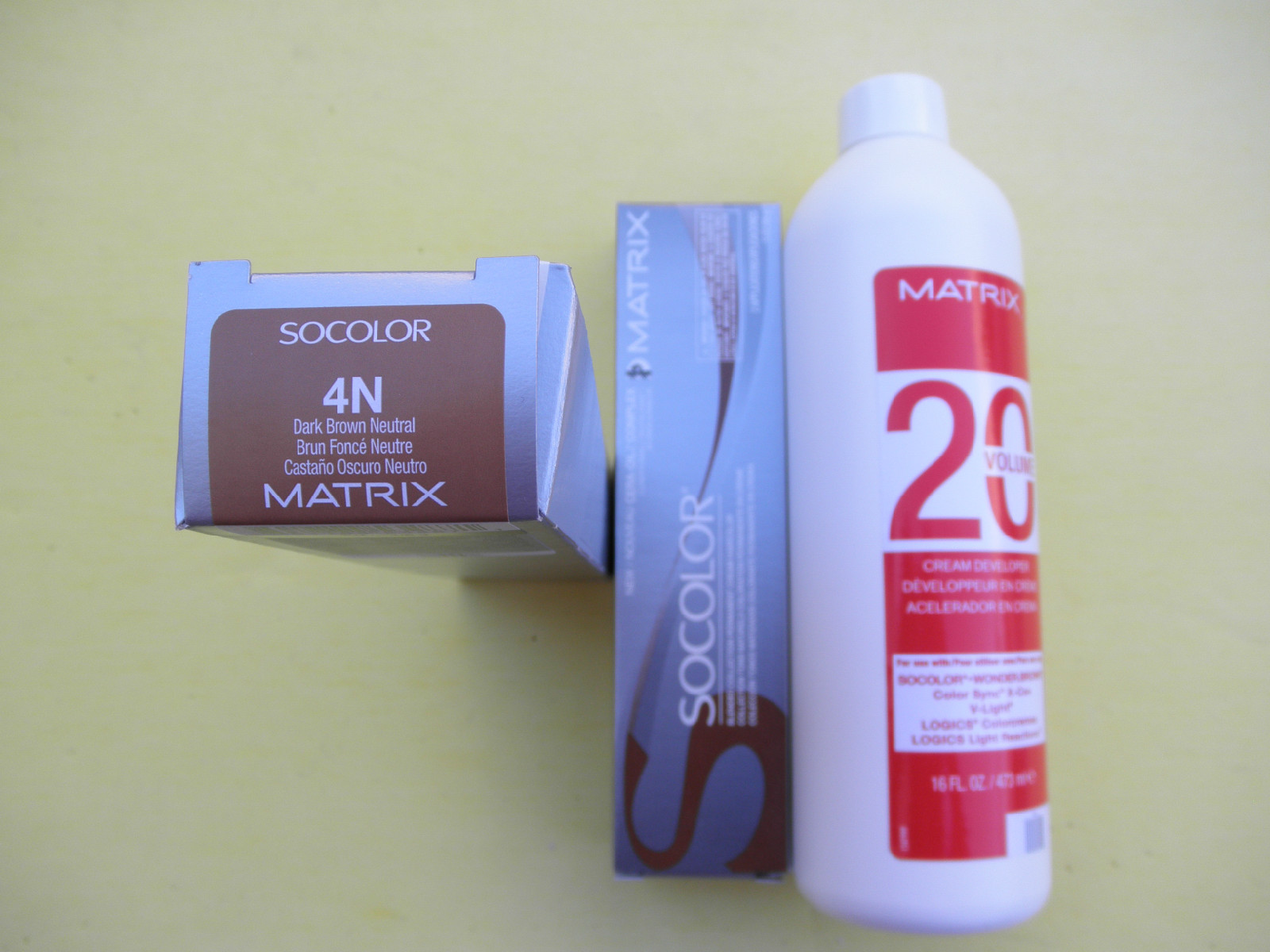 TWO 4N MATRIX SOCOLOR HAIRCOLOR PLUS ONE 16oz DEVELOPER NEW! | eBay
