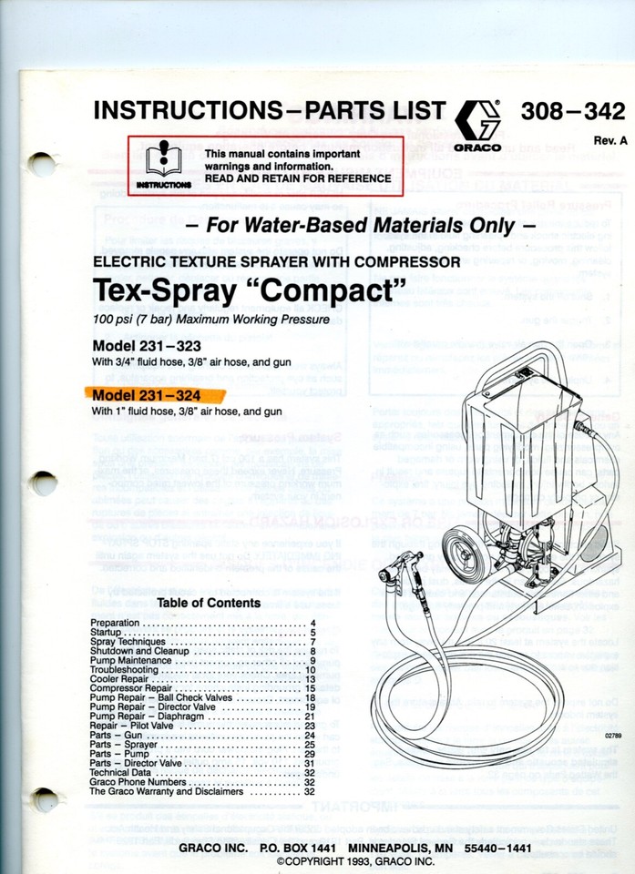 preowned Tex-Spray "compact" electric texture sprayer with compressor ...