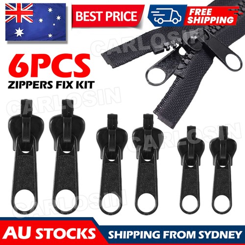 6x Universal Instant Fix A Zipper Repair Replacement Zip Sewing Kit DIY ...