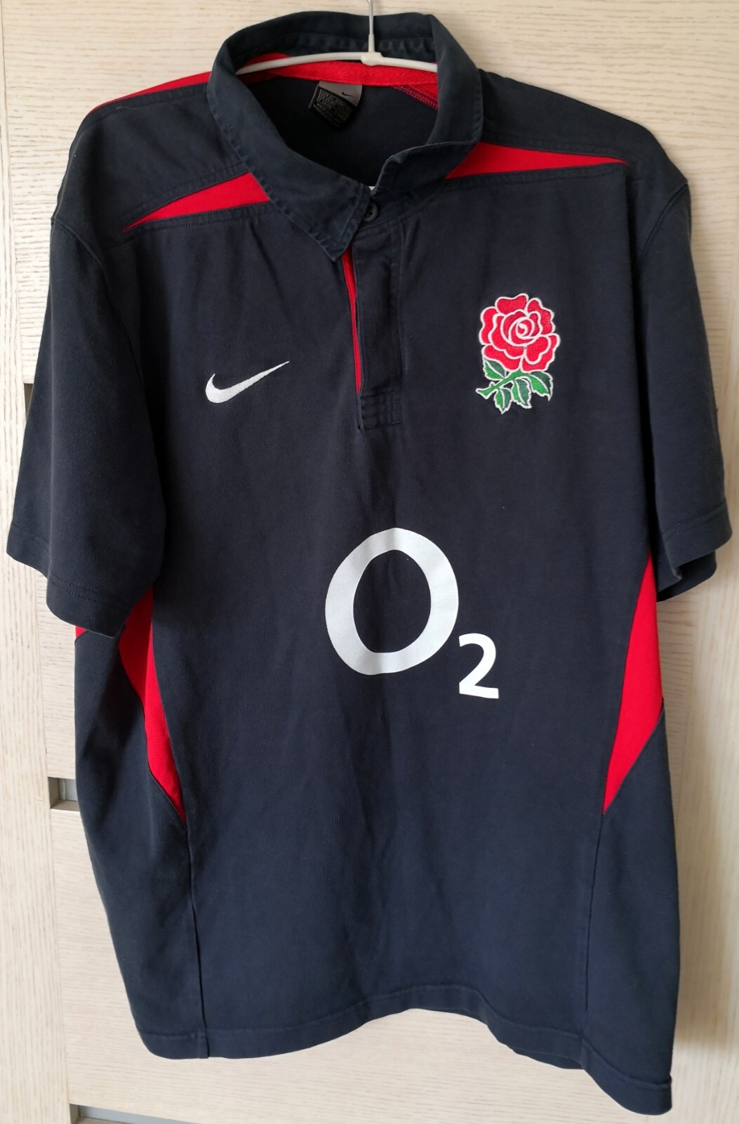 Nike England Rugby Away Navy Dark Blue Men's Polo Cot… - Gem