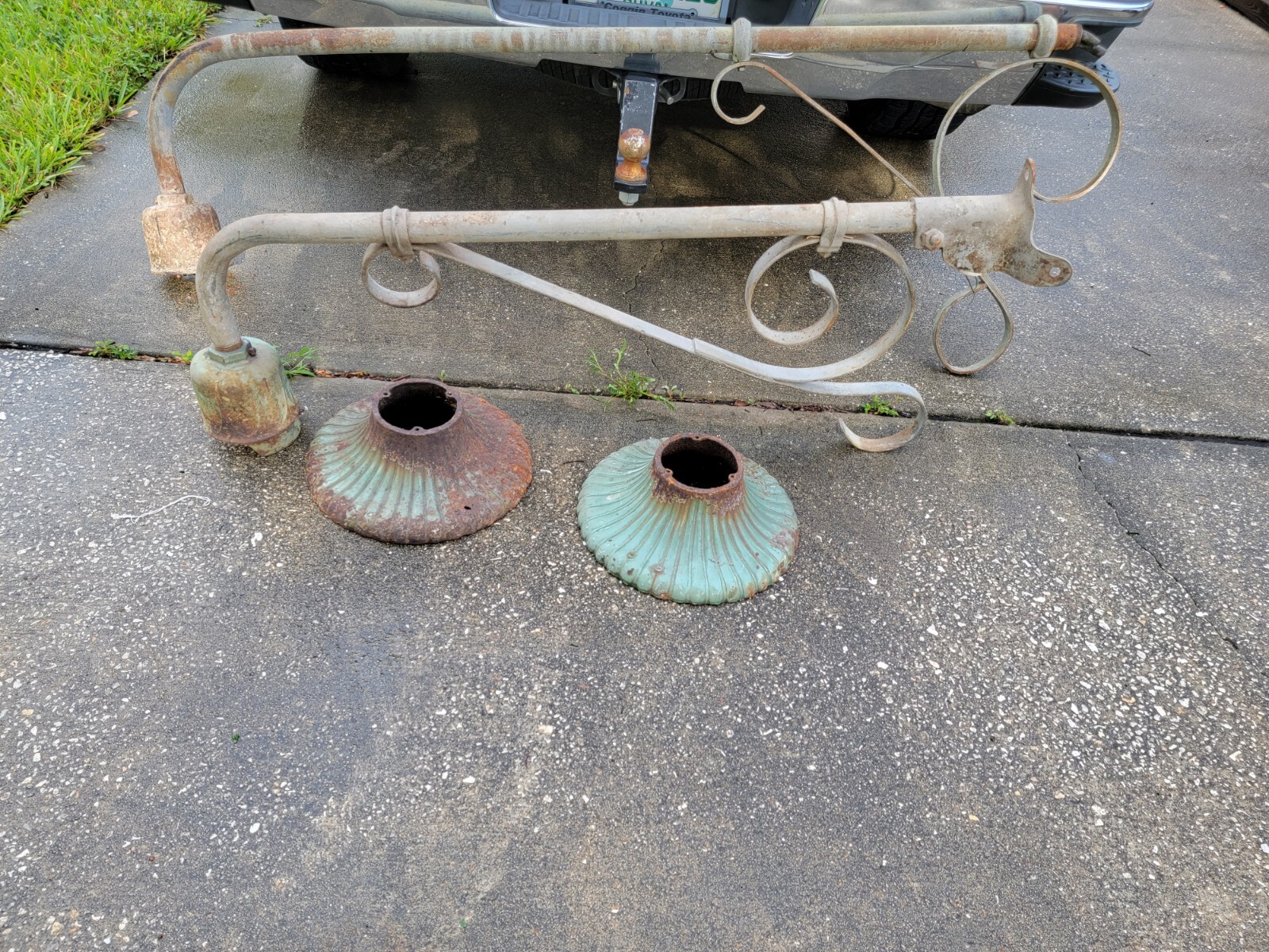 Antique Porcelain Gas Station Light General Store Cast Iron Vintage ...