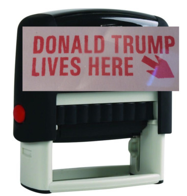 Donald Trump Lives Here Stamp - Traxx 9012 Self-Inking Custom -Choose ...