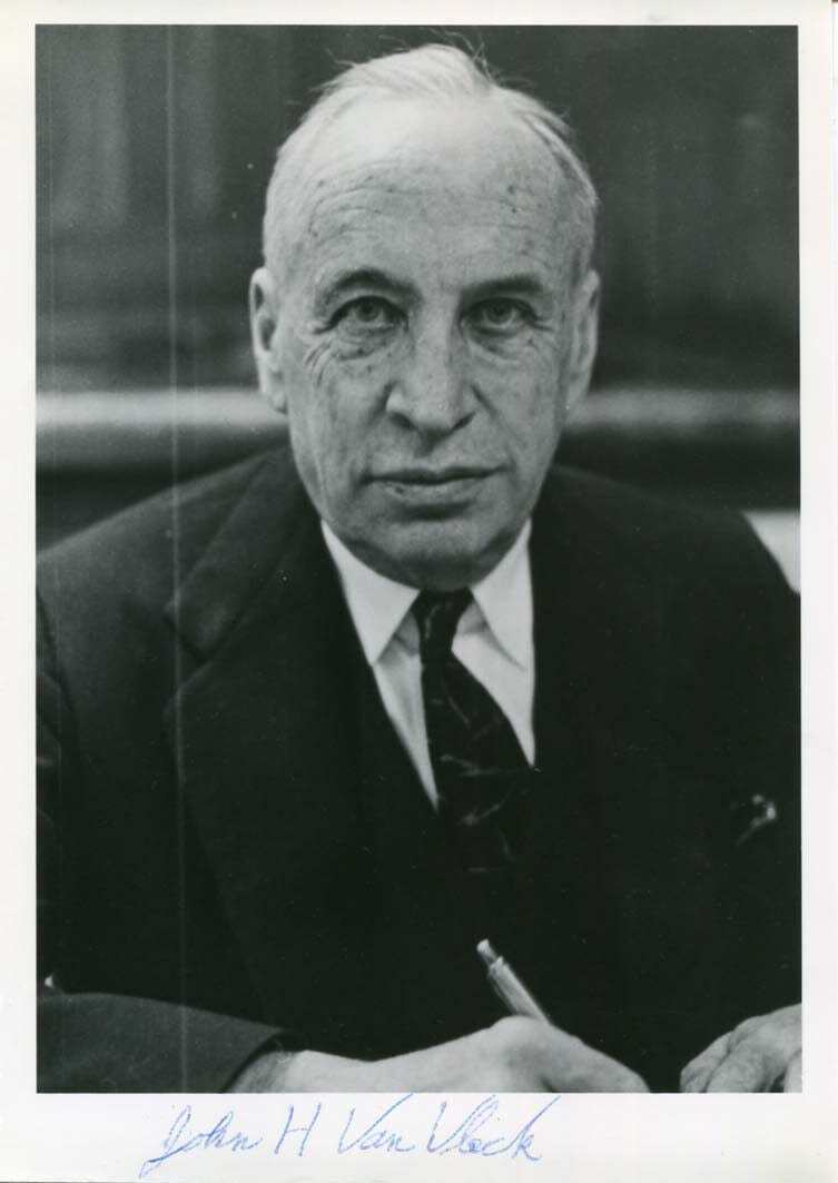 John Hasbrouck Van Vleck autograph Nobel Prize in Physics 1977, signed ...