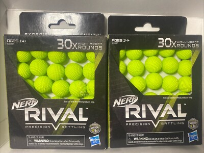 Hasbro Nerf Rival Edge Series 30x High-impact Rounds 30 Count Lot Of 2 ...