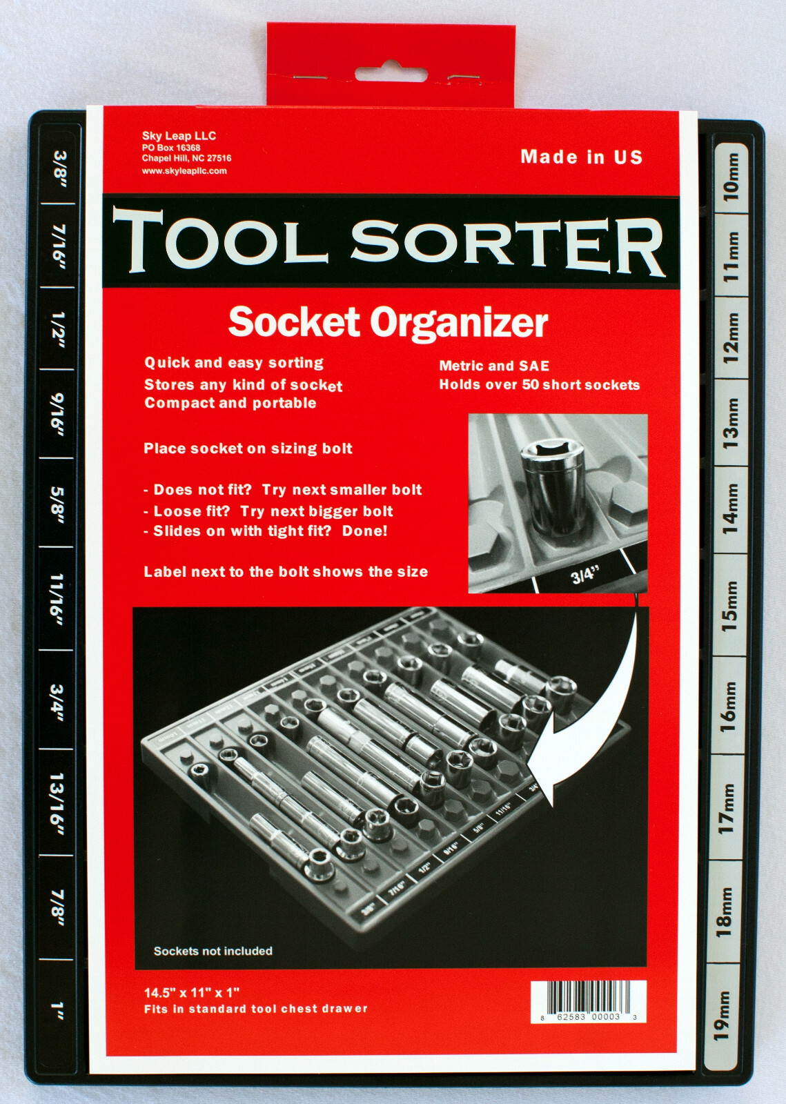 Tool Sorter Socket Organizer - Red | eBay