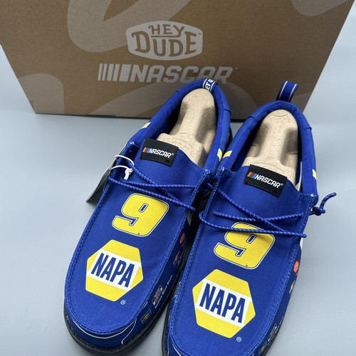 Men’s Hey Dude Wally NASCAR #9 Chase Elliott Size 11 Blue Multi Color ...