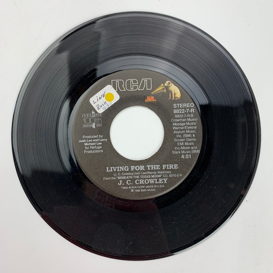 J.C. Crowley Living For The Fire / I Know What I Got Record 45 RPM ...