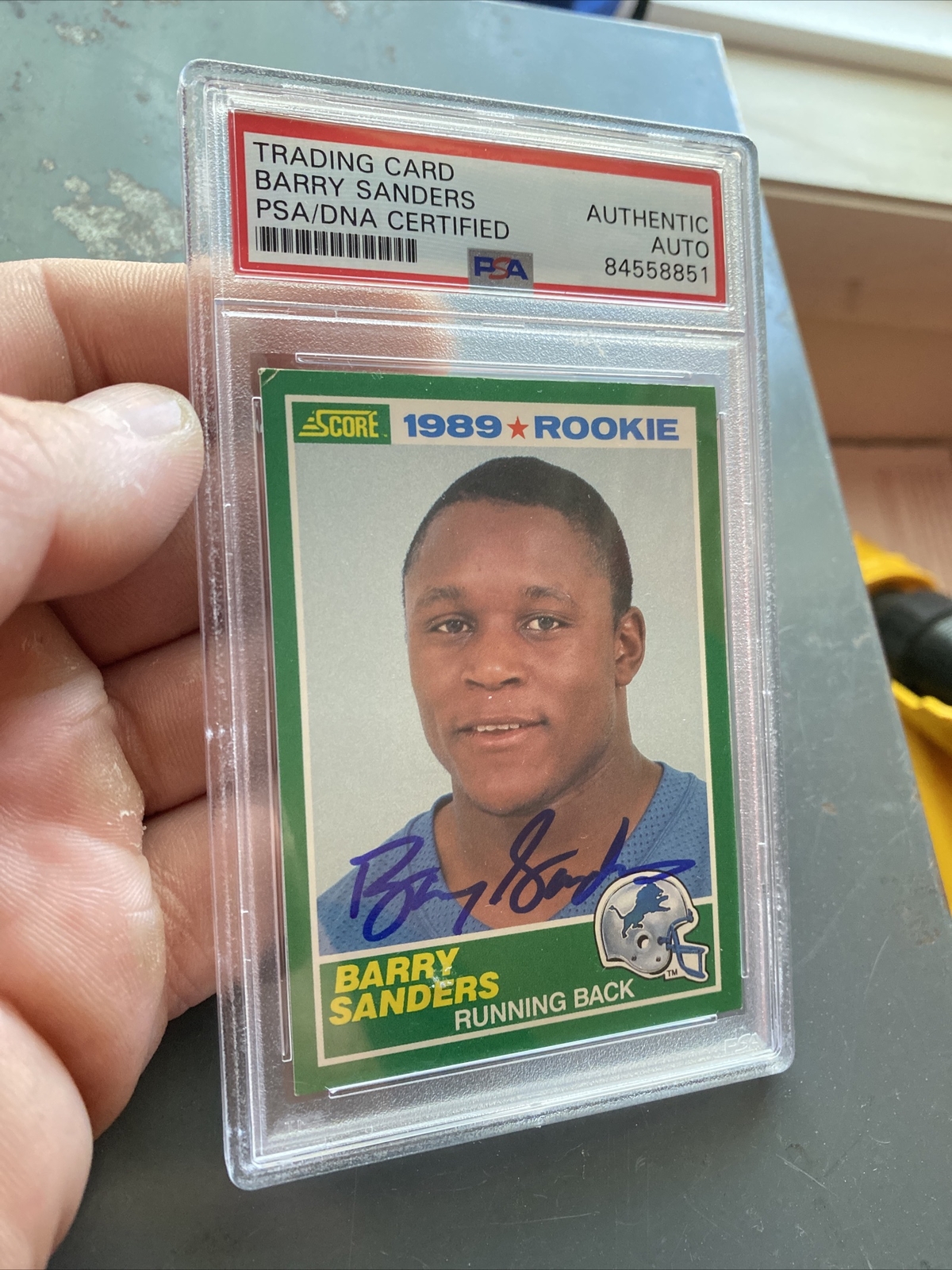 Barry Sanders PSA Autograph Vintage Rookie Auto Collector Card 1989 RC ...