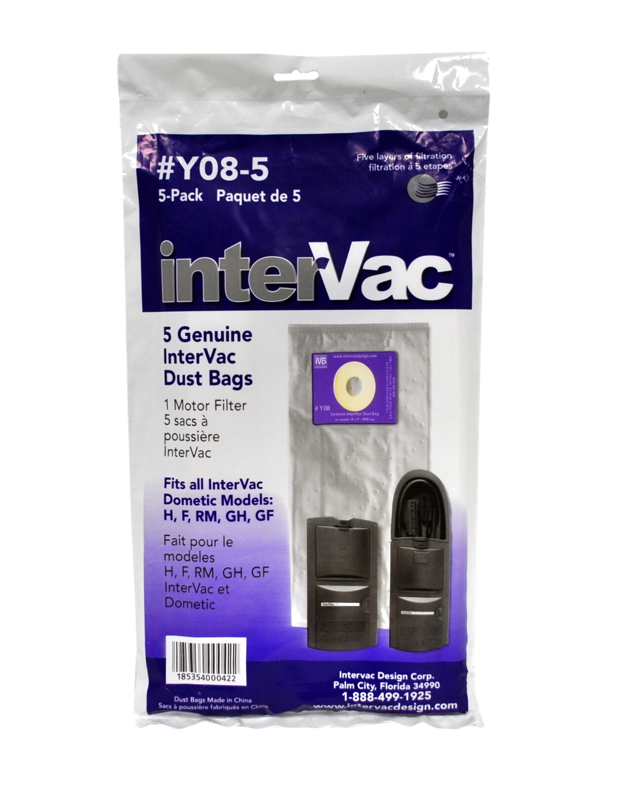 Intervac Garage Vac Paper Vacuum Bags 5 Pack Y08-5 | eBay