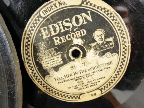 lot 4 Antique 1912-21 Edison Diamond Record Thick Disc Phonograph ...