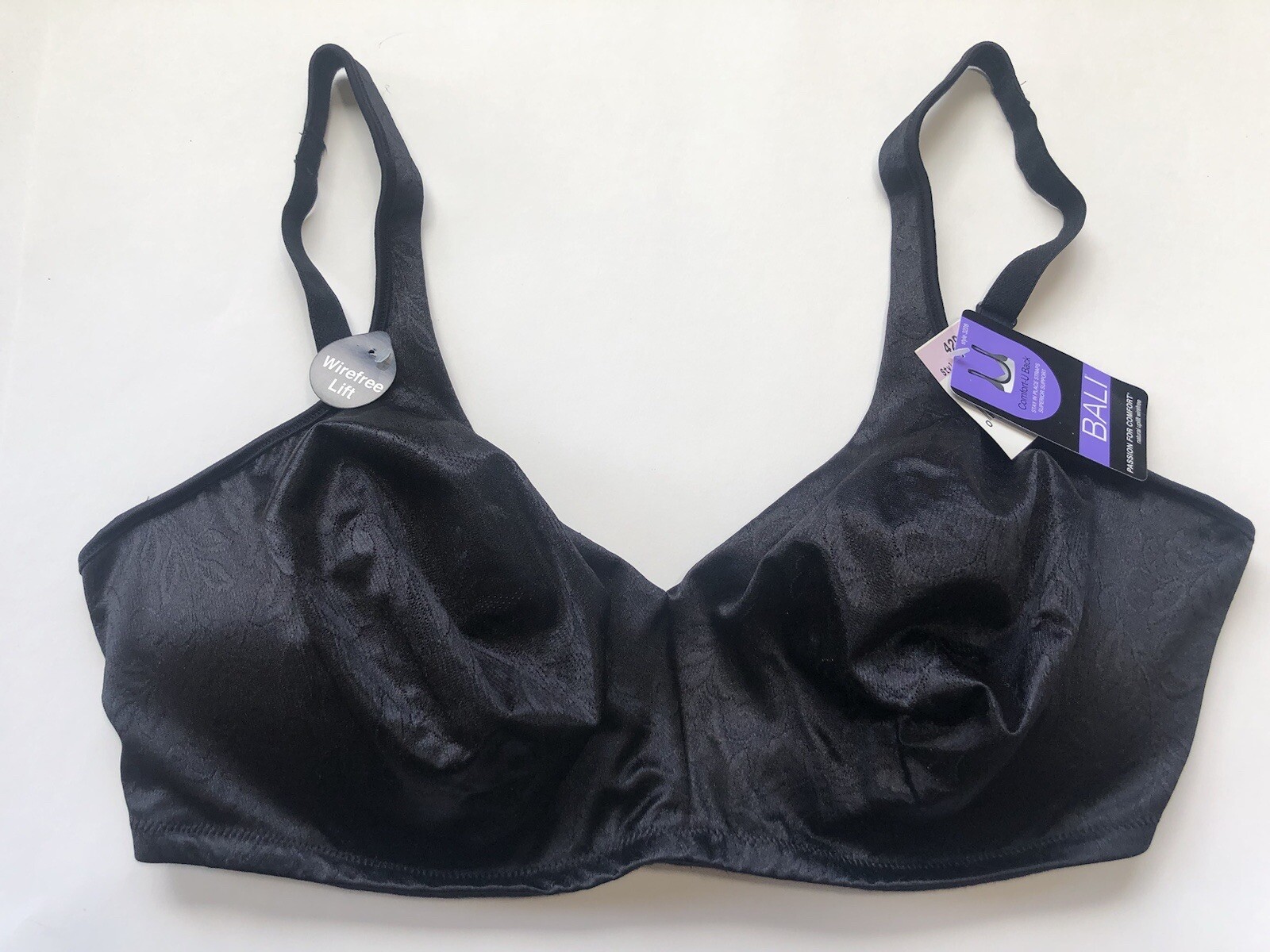 NWT Bali PASSION FOR COMFORT Natural Uplift Wireless Bra Style 3228 42D ...