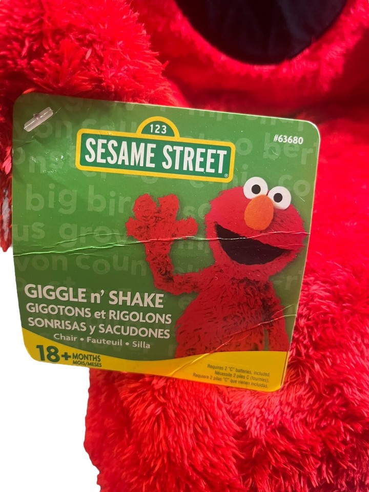 Sesame Street Elmo Chair That Giggles & Shakes | eBay