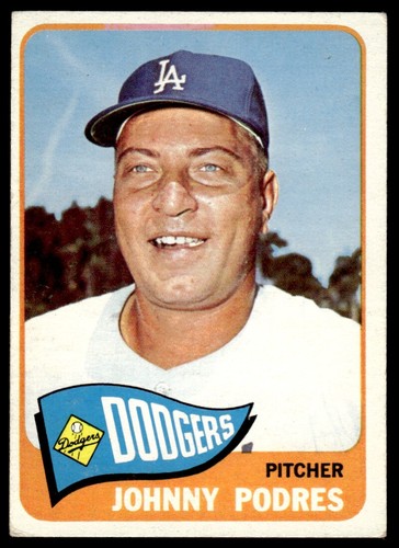 1965 Topps Johnny Podres Los Angeles Dodgers #387 | eBay
