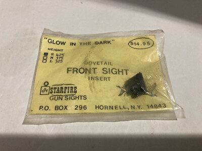 New Dovetail Starfire Gun Sight Front Sight Insert Height 425 Glow In ...