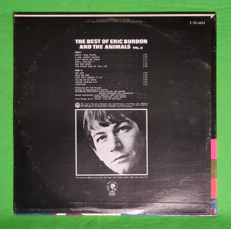 The Best of Eric Burdon and The Animals Vol. II 1967 SEALED MGM Records ...