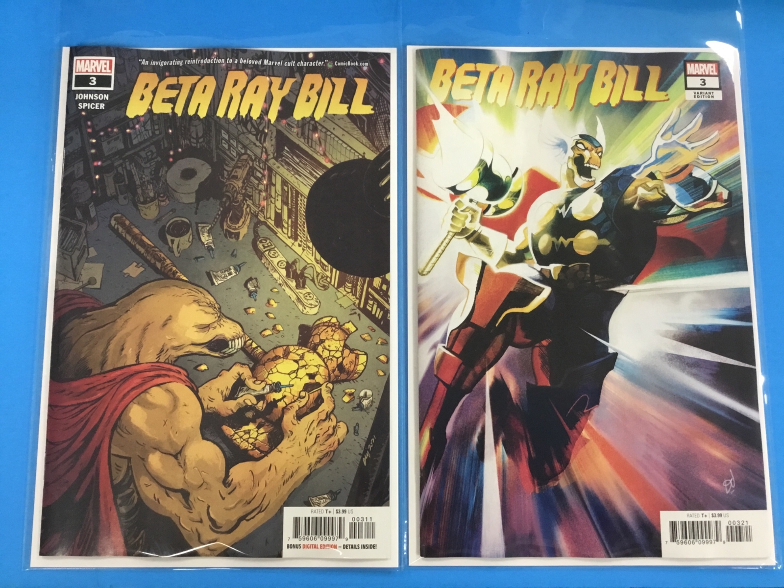 2x BETA RAY BILL comic # 3 ~ VARIANT ~ Rare 1:25 Ratio Cover ~ 2021 ...