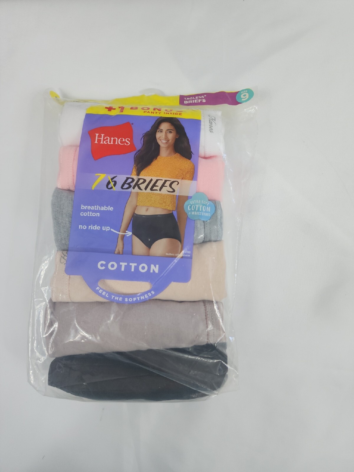 Women's Hanes Ultimate 6 1 Bonus Pack Cotton Brief Panty Set - Size 9 ...