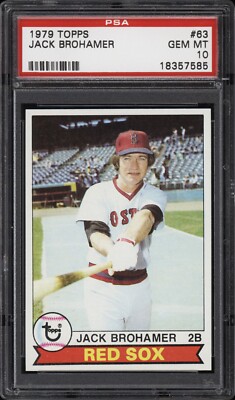 1979 Topps #63 Jack Brohamer - Red Sox - PSA 10 - 18357585 - Baseball ...
