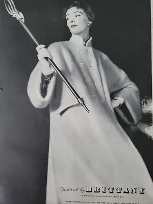 1952 womens Stroock Paris La Mode coat tailored by Brittany vintage ...
