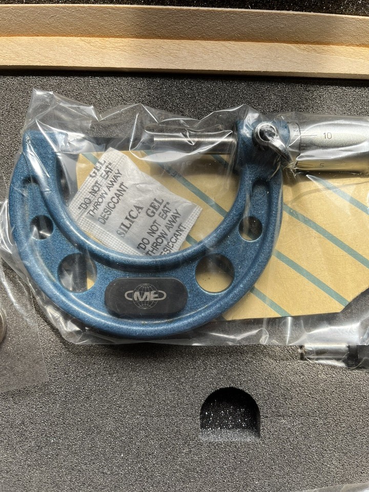 Set of 0 -3" CMED Outside Micrometers W/ Case Setting Masters NIB A1A ...