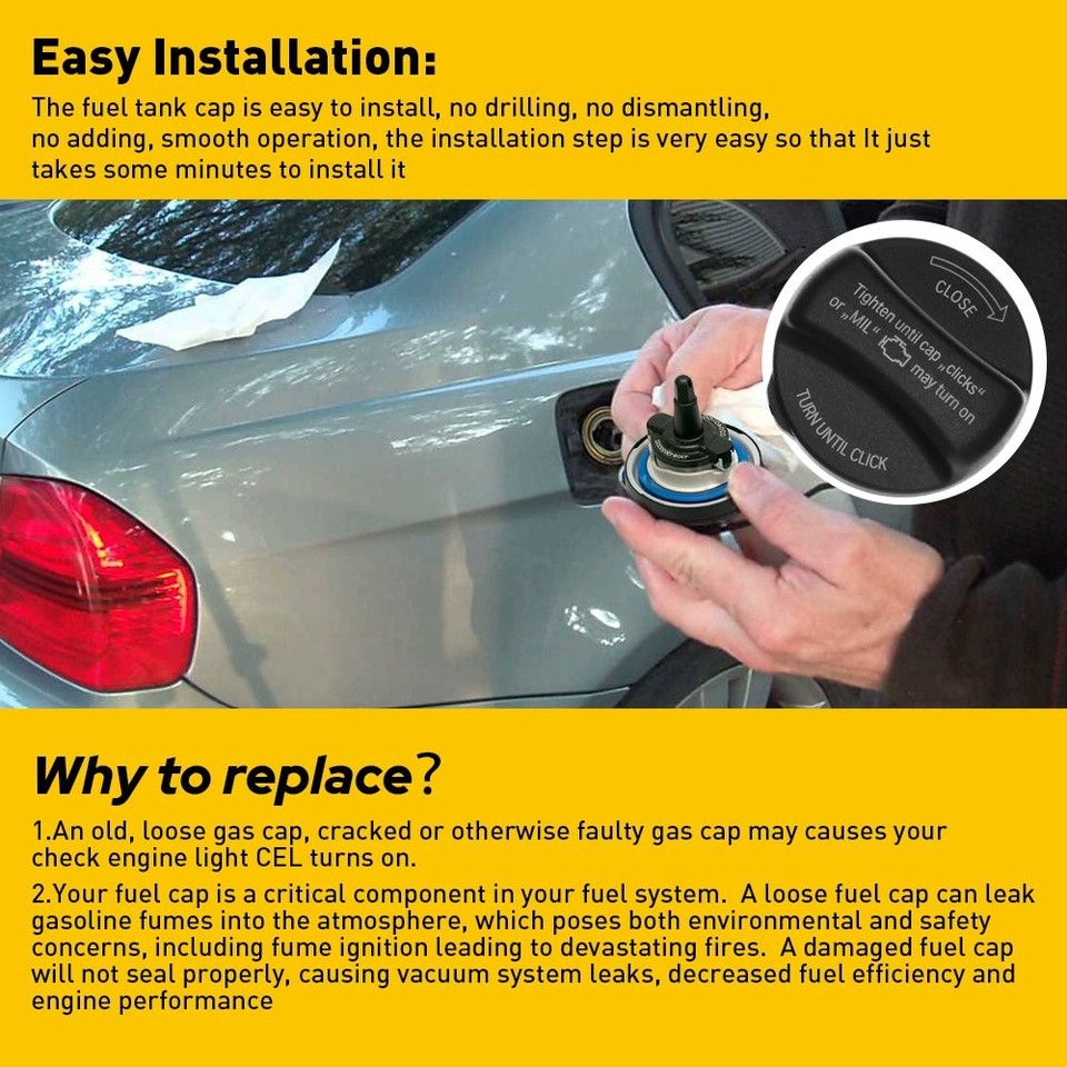 Fuel Gas Cap For BMW 320i 335i 428i 528i 535i 550i 740i X1 X3 X5 MINI ...