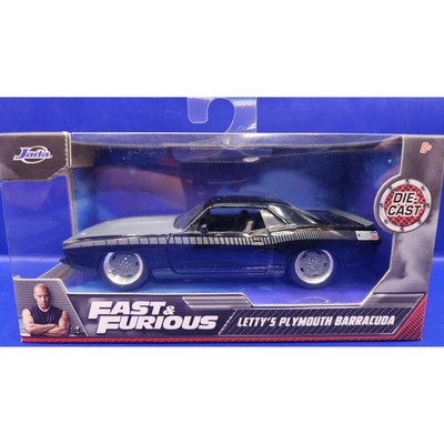 Jada -Fast & Furious Letty's Plymouth Barracuda Die Cast Model Car Toy ...