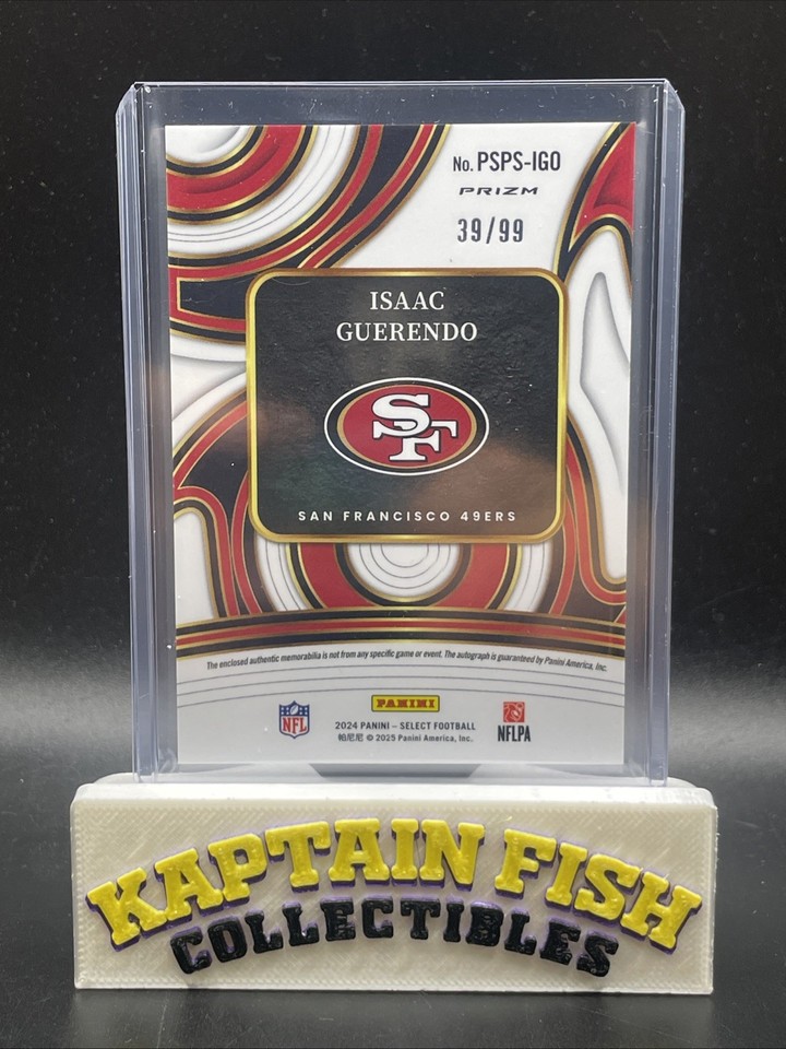 2024 Panini Select Isaac Guerendo Rookie Silver 2 Color RPA Auto RC /99 ...