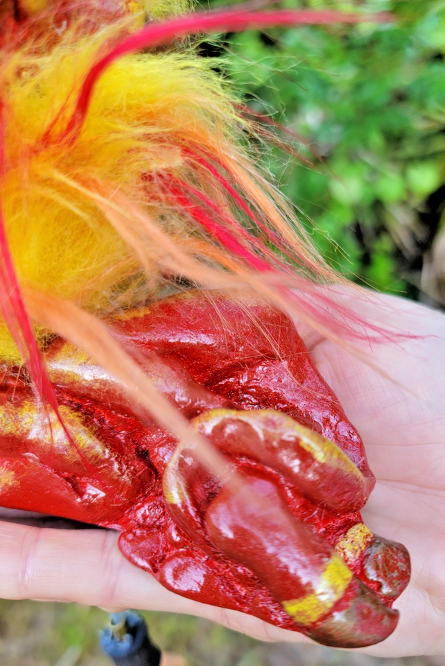 Dragon Hand Held Woodbaby puppet cable control Renaissance Red and ...