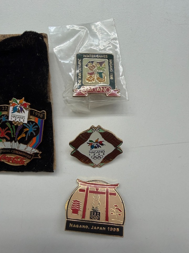1998 Nagano Olympic Pins Lot of 8 – Coca-Cola, Opening & Closing ...