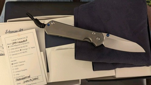 Chris Reeves Large Lefty Insingo Sabenza, Glass Blast Finish | eBay